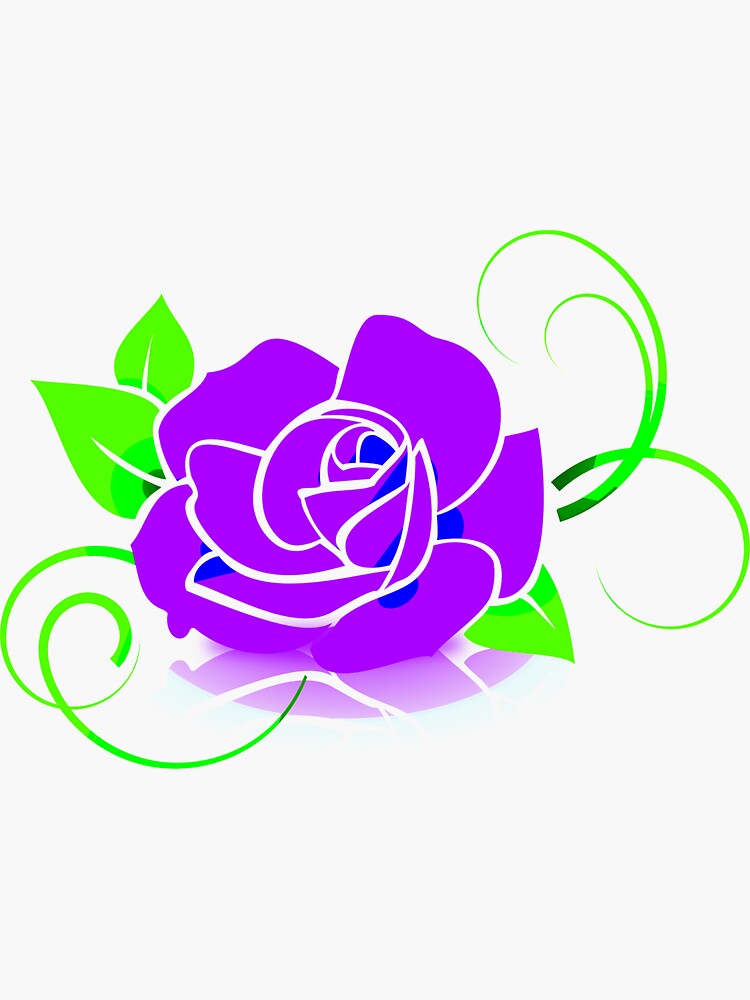 "Purple Rose" Sticker for Sale by ArtbySBS | Redbubble