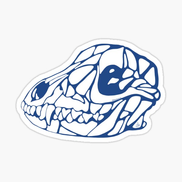 "Dark Blue Predator Skull" Sticker for Sale by melda-dole | Redbubble