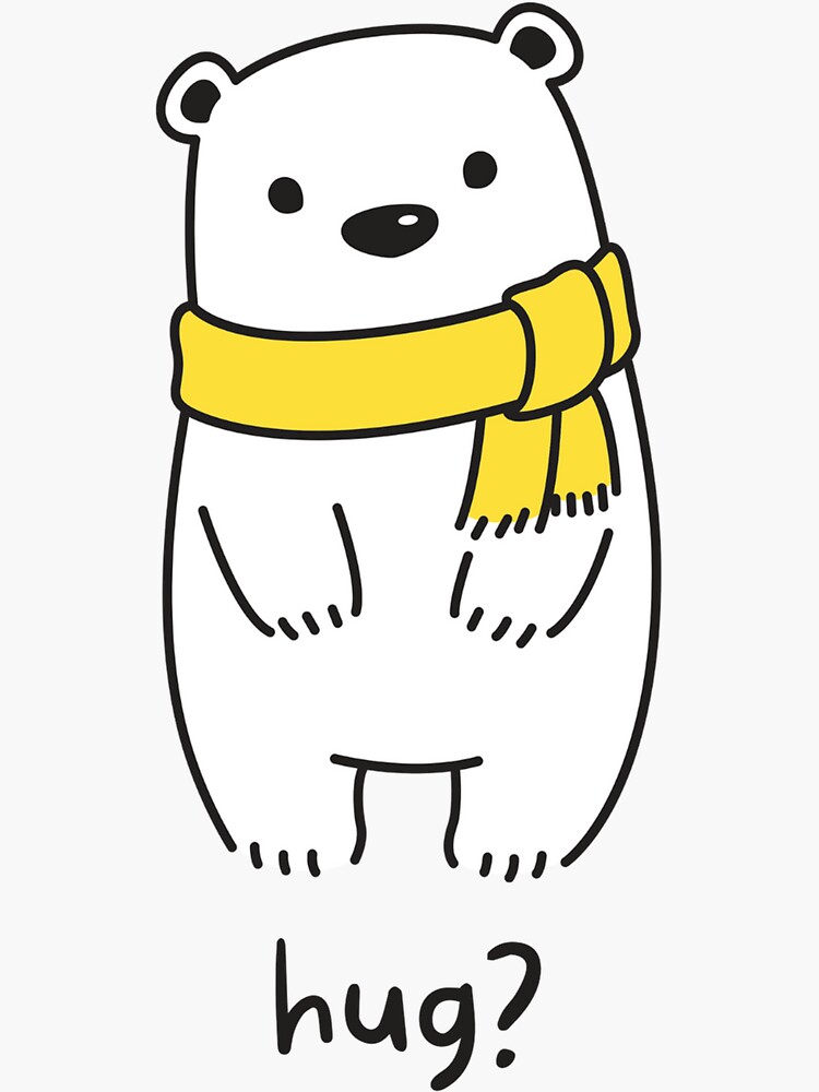"bear hug" Sticker for Sale by karimbadawy24 | Redbubble