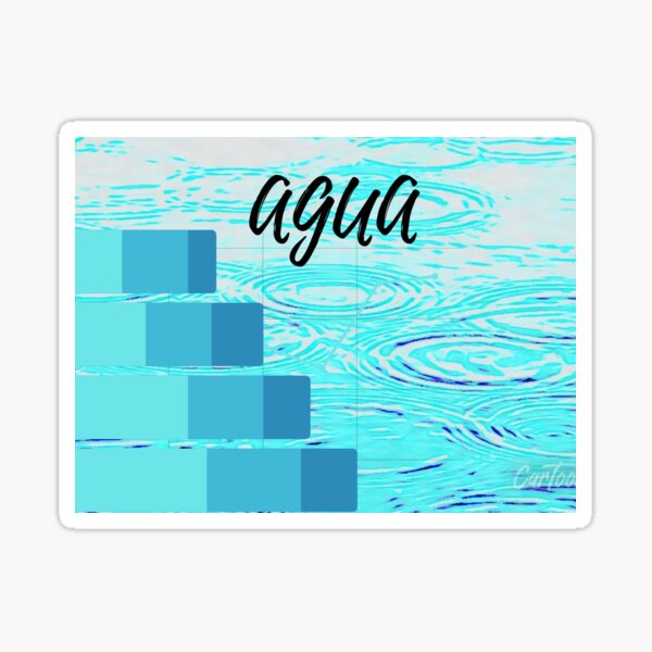 "AGUA......." Sticker for Sale by MilaDeyART | Redbubble