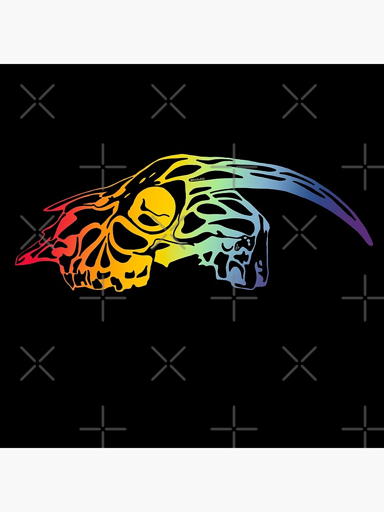 "Striking Rainbow Animal Skull" Poster for Sale by melda-dole | Redbubble