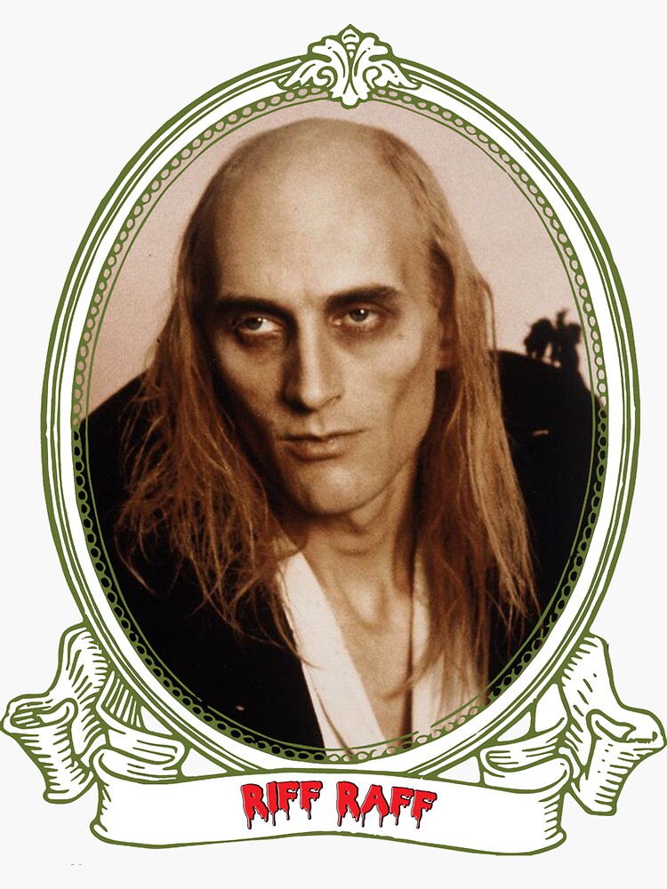 "Rocky Horror Riff Raff Portrait" Sticker for Sale by nixxart | Redbubble