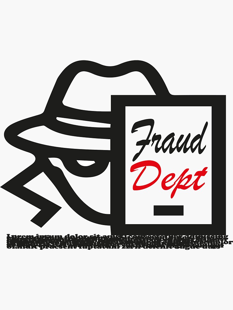 "Fraud Dept t-shirt ,fraud dept scamerica" Sticker for Sale by AdOmar ...