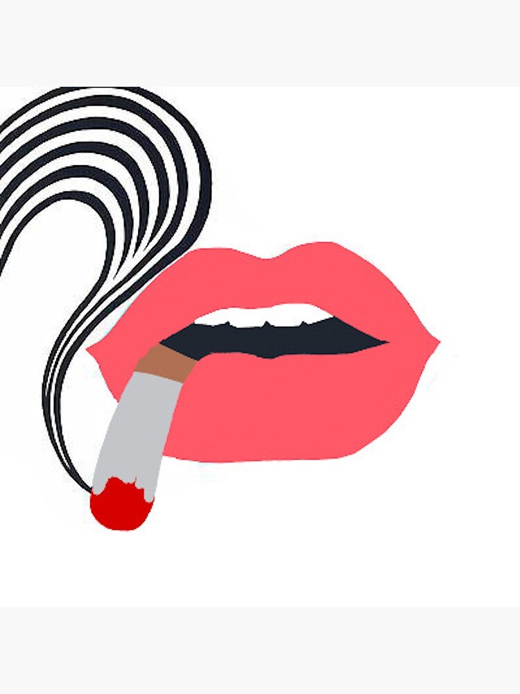 "Lips smoking a cigarette " Poster for Sale by iapirozzi | Redbubble