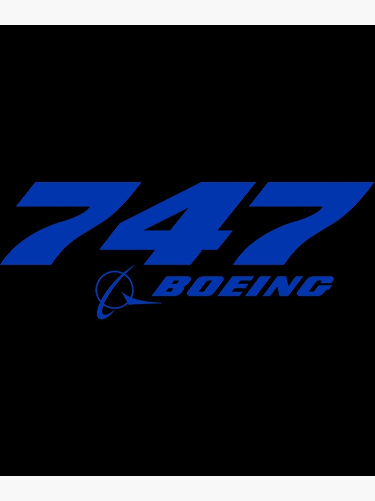 "Boeing 747 Logo Essential" Poster for Sale by KenZoiz | Redbubble