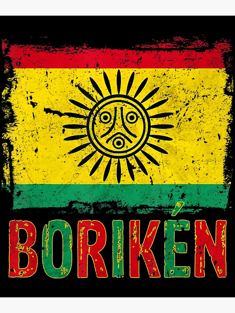 Lámina fotográfica «Nación Taína Bandera Boriken Borinquen Nativo ...