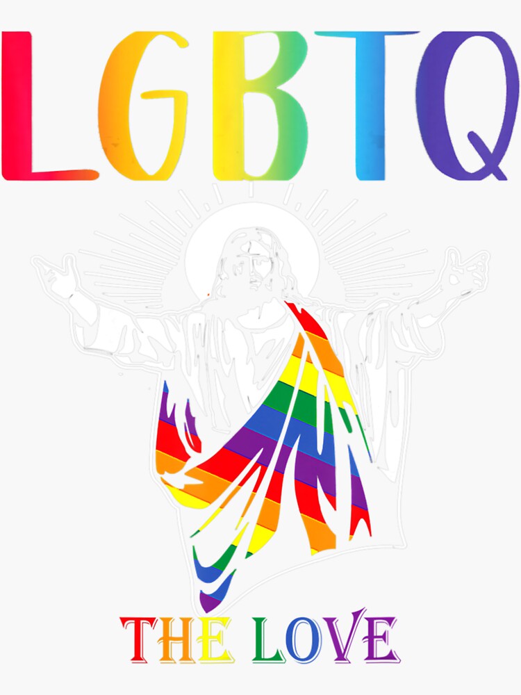 "Lgbt Gay Pride Flag Jesus Testifies Of Your Love" Sticker for Sale by ...