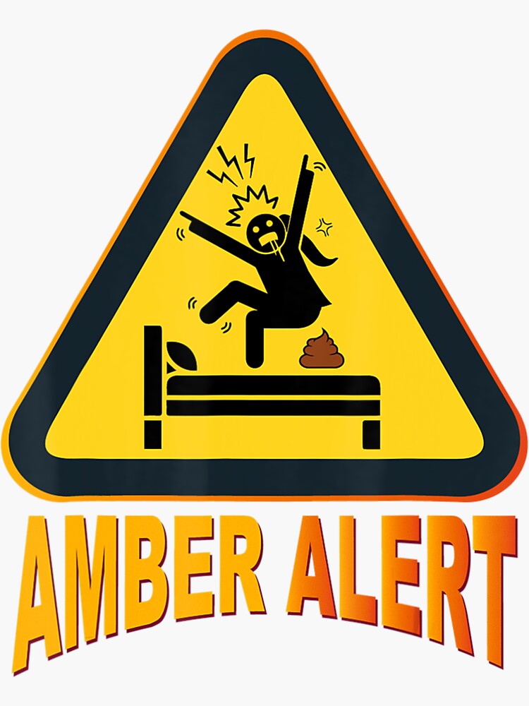"Amber Alert Crazy Girl Warning" Sticker for Sale by CadeLux | Redbubble