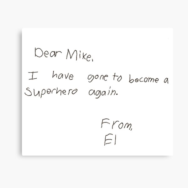 "Dear mike from el - inspired by eleven letter in stranger things ...
