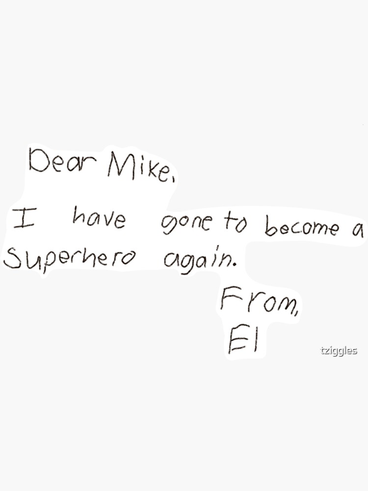 "Dear mike from el - inspired by eleven letter in stranger things ...