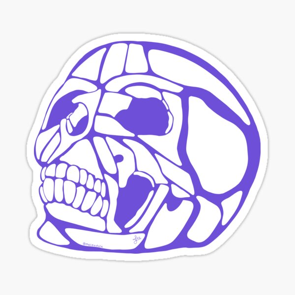 "Human Skull in Purple" Sticker for Sale by melda-dole | Redbubble