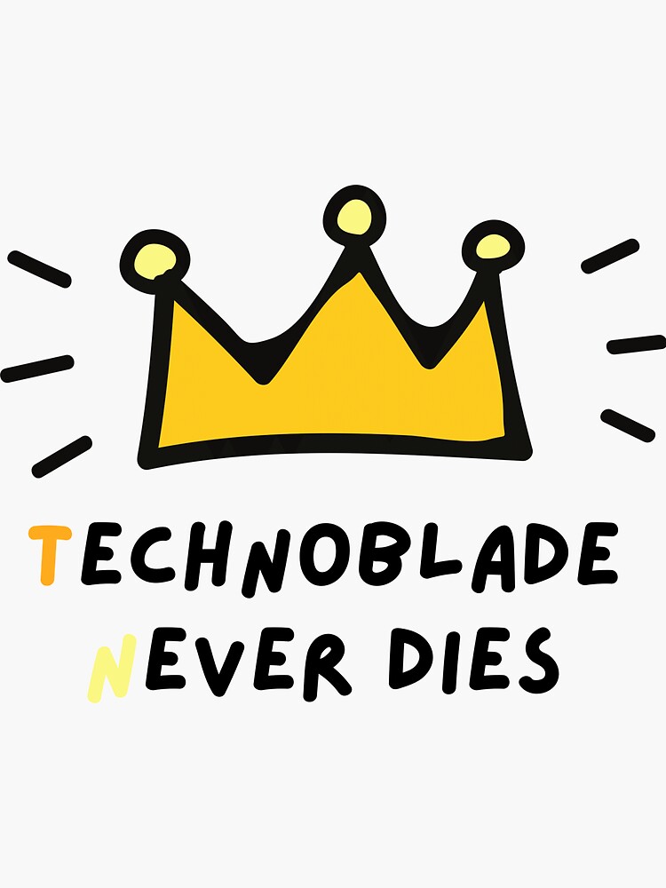"Techno blade never dies T-shirt /white" Sticker for Sale by Bord ...