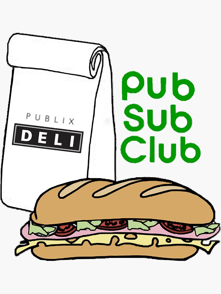 "Pub Sub Club" Sticker for Sale by RickeyOdom | Redbubble