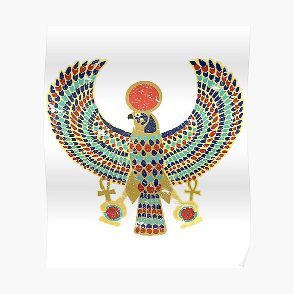 "Horus Ancient Egyptian Falcon Hieroglyph Archaeology" Poster for Sale ...