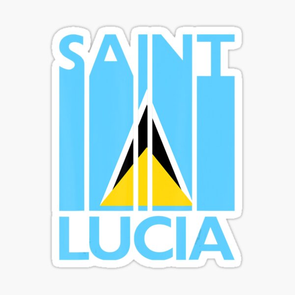 "Saint Lucia Vintage Saint Lucian Flag Travel" Sticker for Sale by ...