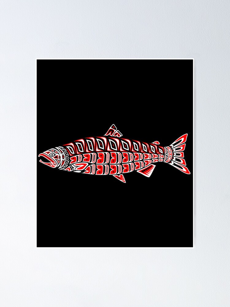 "Salmon Native American Indian Pacific Northwest Coast Coho" Poster for ...