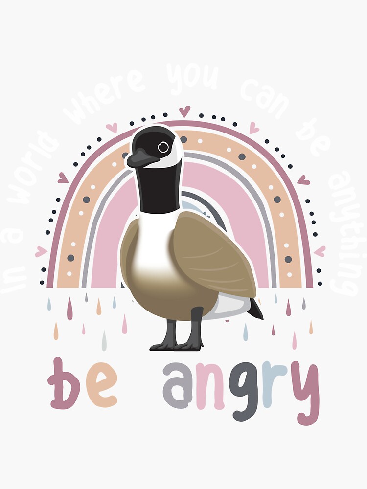 "Canada Goose Be Angry" Sticker for Sale by Psitta | Redbubble
