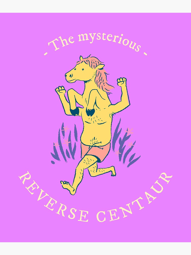 "Reverse Centaur" Sticker for Sale by Popecm | Redbubble