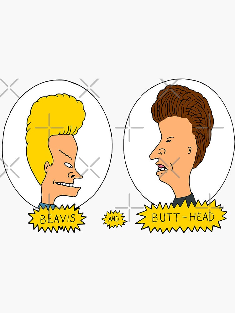 "Beavis and Butthead 90s" Sticker for Sale by Zefri-Art | Redbubble
