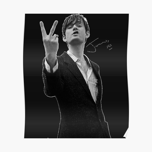 Póster «Jarvis cocker esquema v firma ilustraciones con autógrafo fondo ...