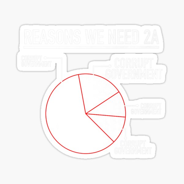 "Reasons We Need The 2A Pro Gun Pie Chart" Sticker for Sale by ...