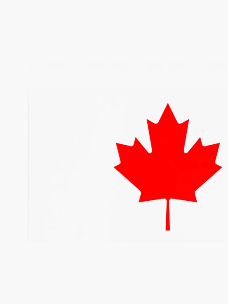 "Red Maple Leaf Flag Of Canada Cool Canadian Flags Men Women" Sticker ...