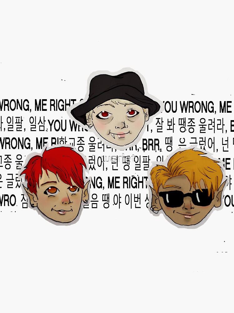 "Rap Line Ddaeng" Sticker for Sale by warlet | Redbubble