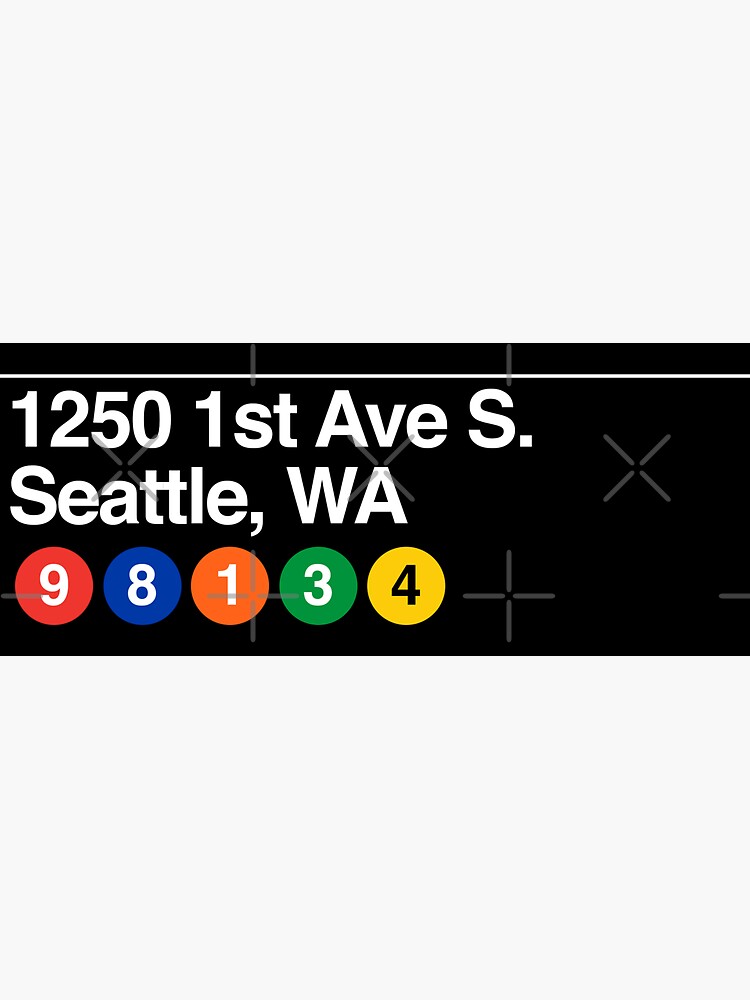 "T-Mobile Park | 1250 1st Ave S, Seattle, WA 98134" Sticker for Sale by ...