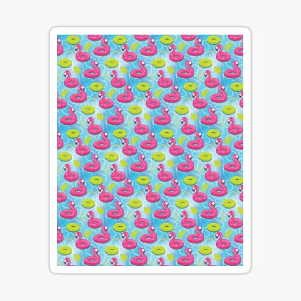 "Flamingo Floaties" Sticker for Sale by mapthawkscb | Redbubble