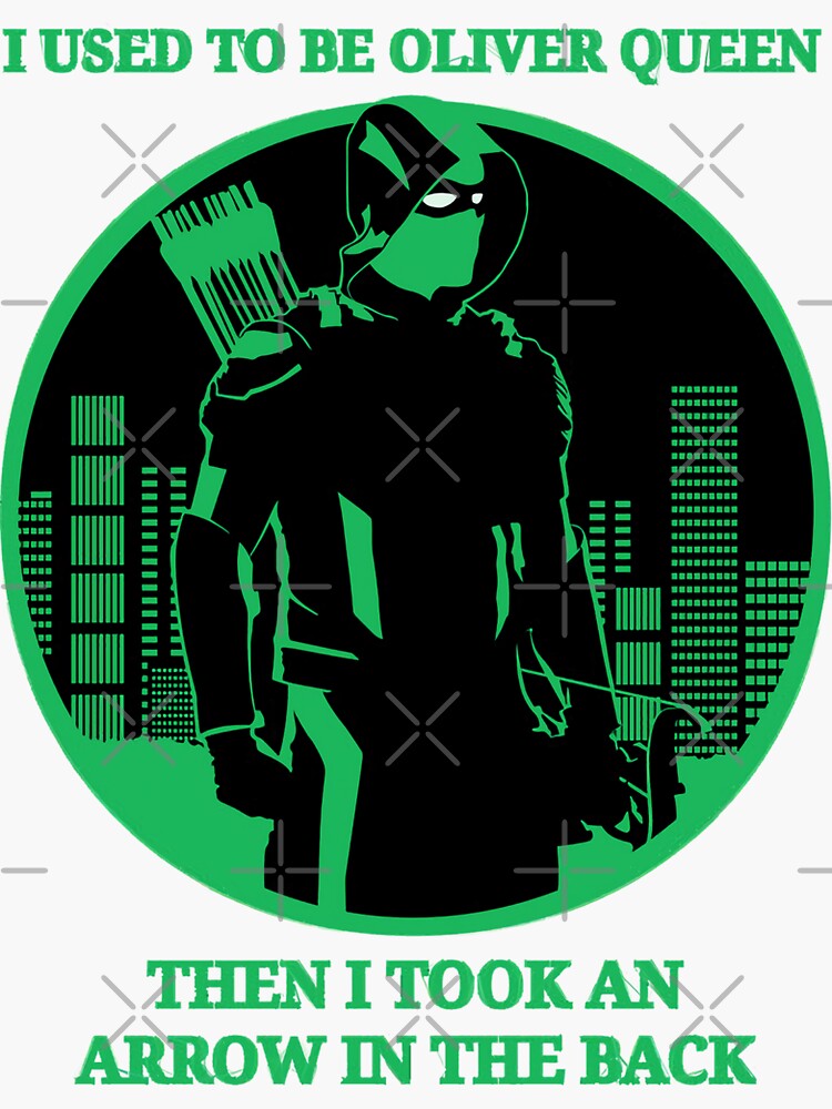 "Origin Of The Enmity I Used To Be Oliver Queen Vintage" Sticker for ...