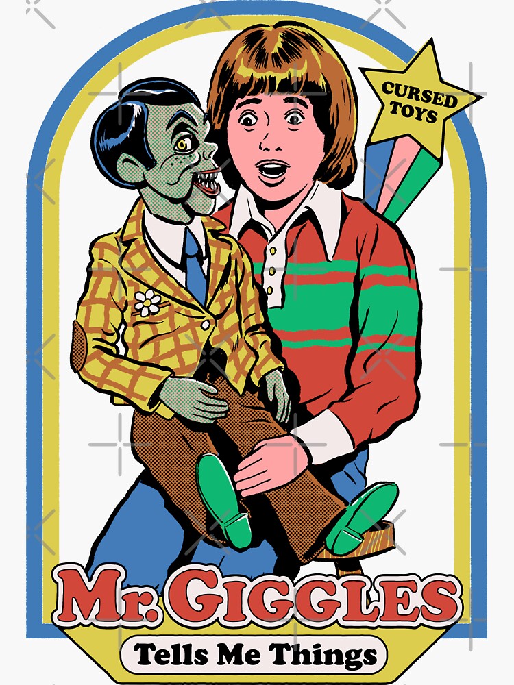 "Mr Giggles" Sticker for Sale by stevenrhodes | Redbubble