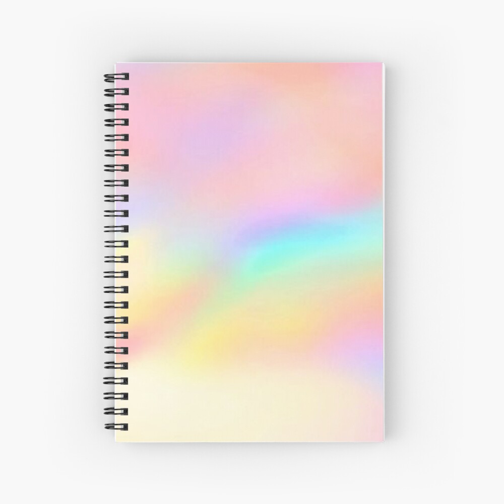 "Iridescent Aesthetic Color" Spiral Notebook for Sale by Yanwun | Redbubble