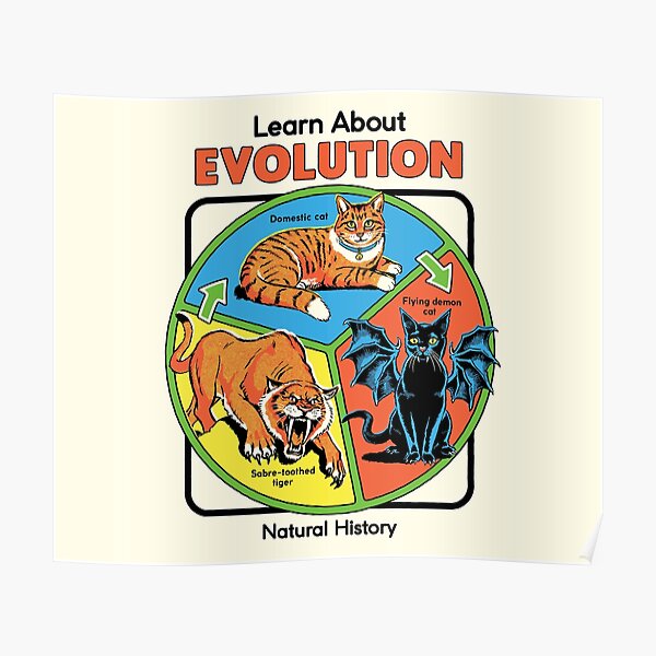 "Learn About Evolution" Poster for Sale by stevenrhodes | Redbubble