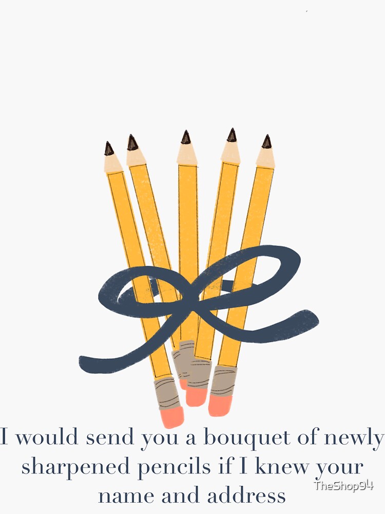 "Bouquet of Sharpened Pencils Sticker" Sticker for Sale by TheShop94 ...