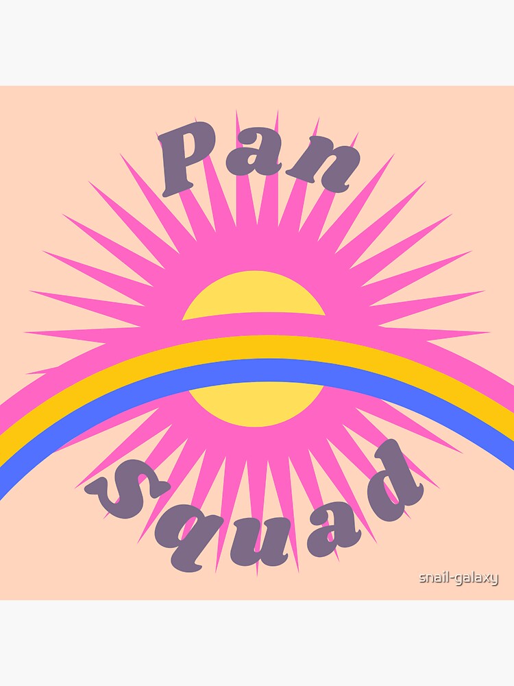 "pan squad - pink/yellow" Sticker for Sale by snail-galaxy | Redbubble