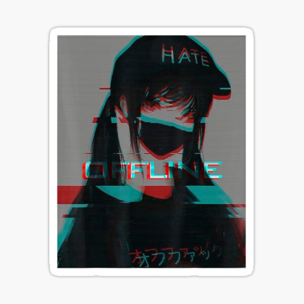 "Aesthetic Vaporwave Japanese Futurism Anime Retro Hentai " Sticker for ...
