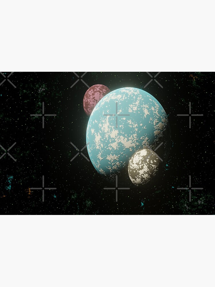 "Sci-Fi Blue Planetary Body " Poster for Sale by darkluigi | Redbubble