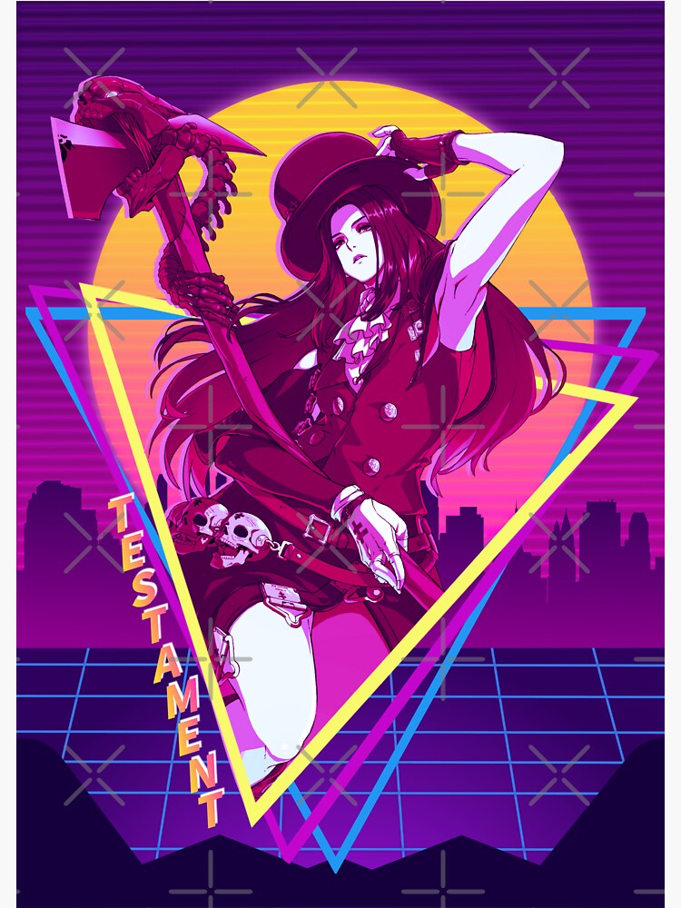 "Testament guilty gear strive retro" Sticker for Sale by nikmatulailu ...