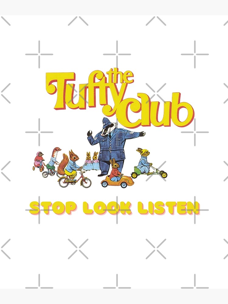 "Tufty Club, vintage UK road safety, stop look listen retro" Poster for ...