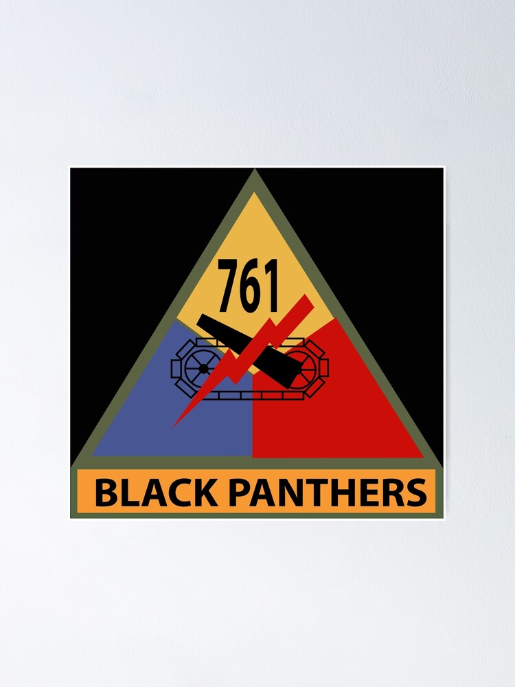 "Army - 761st Tank Battalion SSI w Name Tape" Poster for Sale by ...