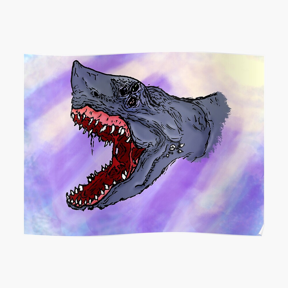 "Megalodon(ny)" Poster by Cryptly | Redbubble