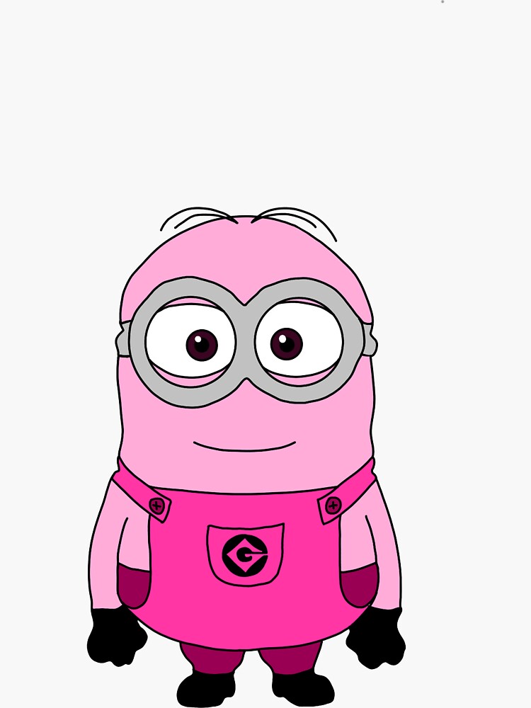 "pink minion" Sticker for Sale by laurenkessler | Redbubble