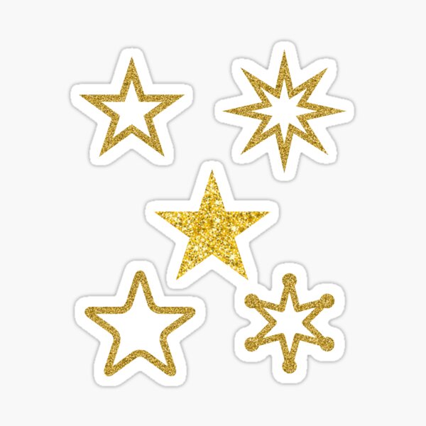 "golden star sticker, colorful star sticker, doodle star stickers ...