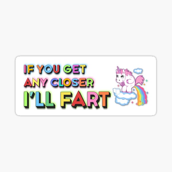 "funny pastel rainbow unicorn anti tailgating bumper stickers / white ...
