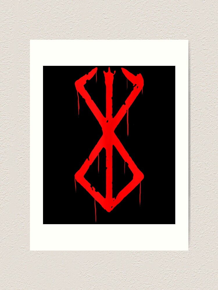 "Berserker Rune Norse Viking Warrior Bloody Symbol" Art Print for Sale ...