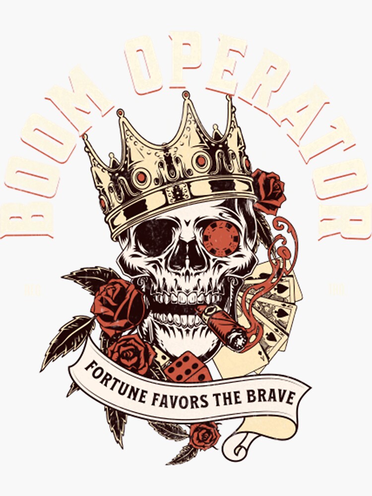 "Boom Operator T-ShirtBoom Operator - Skull with Cigar Design" Sticker ...