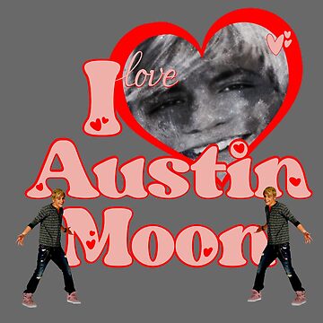 "I Love Austin Moon " Sticker for Sale by onisam | Redbubble