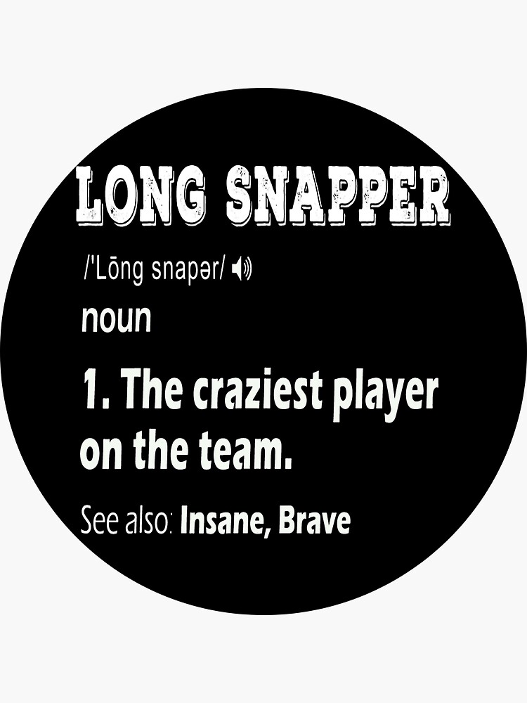 "American football long snapper definition " Sticker for Sale by ...