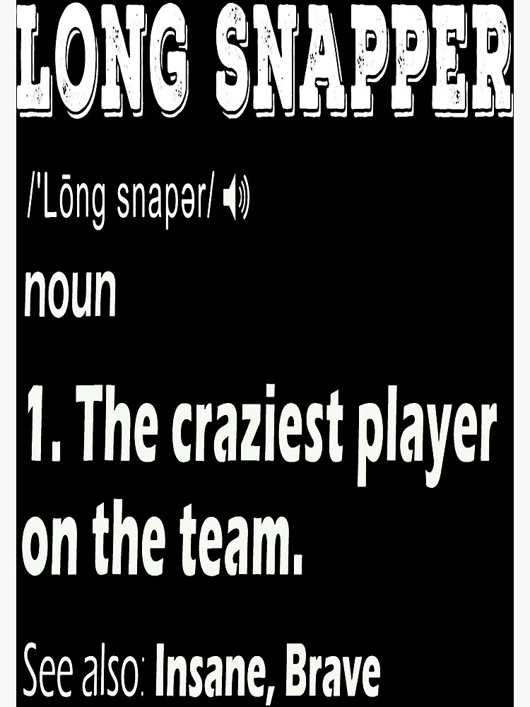 "American football long snapper definition " Poster for Sale by ...