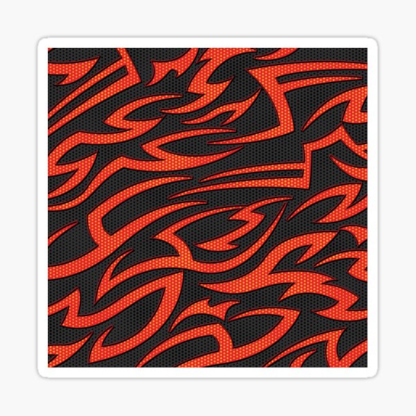 "Tech Tribal ORANGE" Sticker for Sale by GrandeDuc | Redbubble